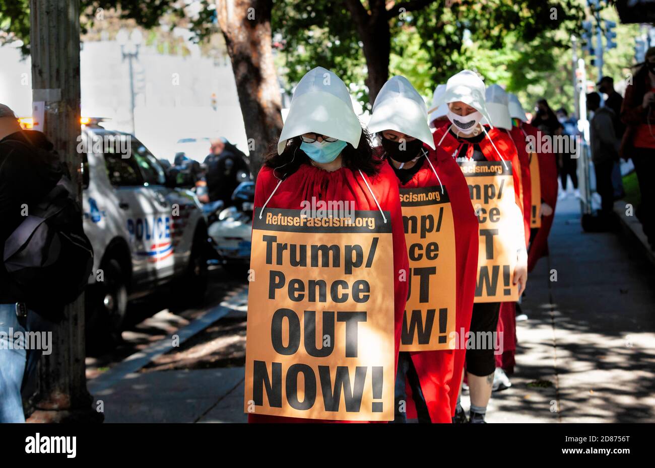 Handmaids Descending on the Supreme Court protest by Refuse Fascism DC ...