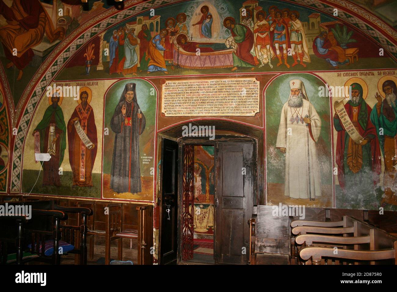 The interior of "St. John the Baptist" Christian Orthodox church in Ocna Sibiului, Romania Stock ...