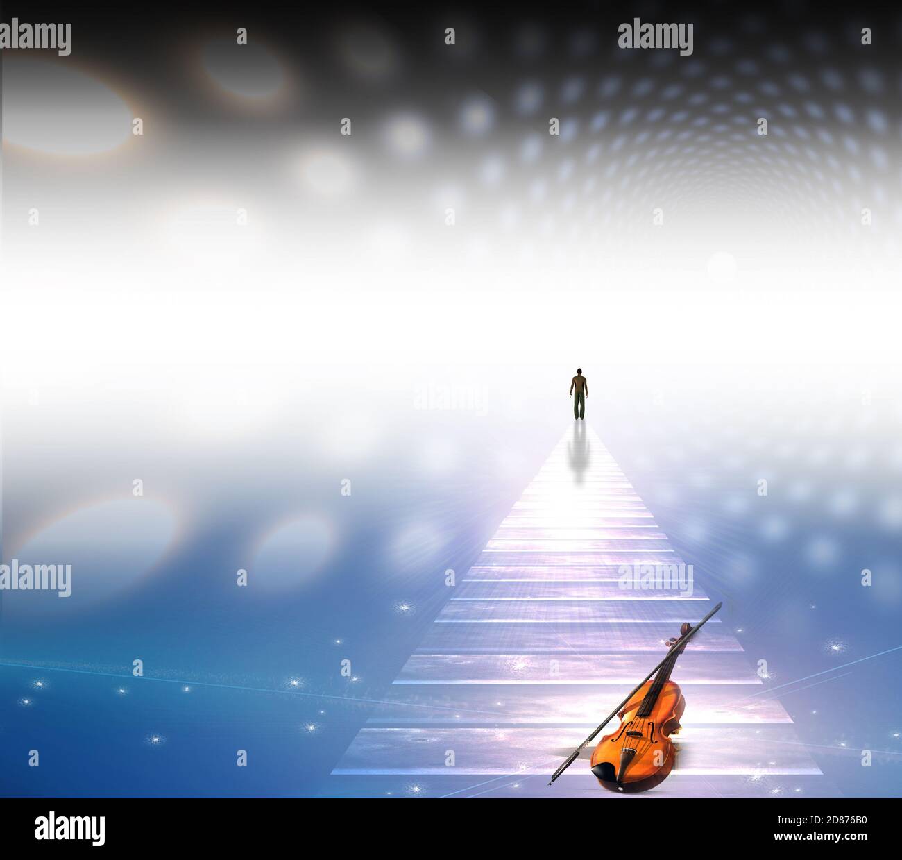 Musical Path and Violin Stock Photo - Alamy
