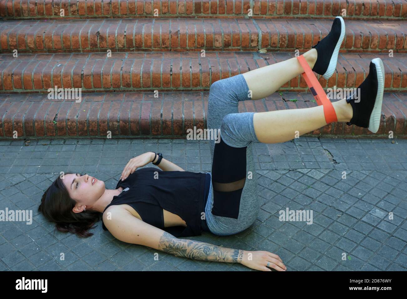 Fitness woman doing some exercises Stock Photo - Alamy