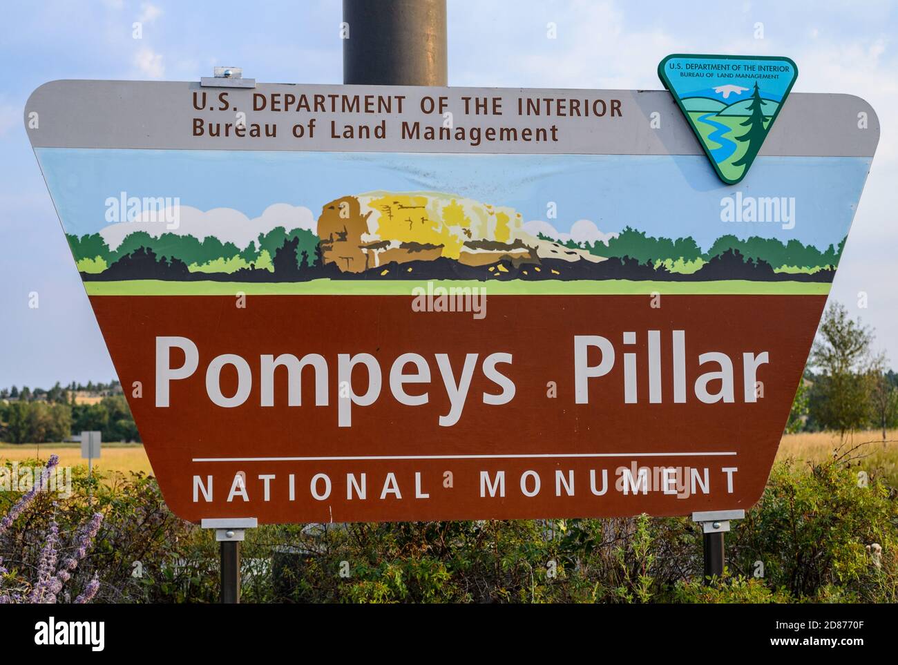 Pompeys Pillar National Monument Stock Photo - Alamy