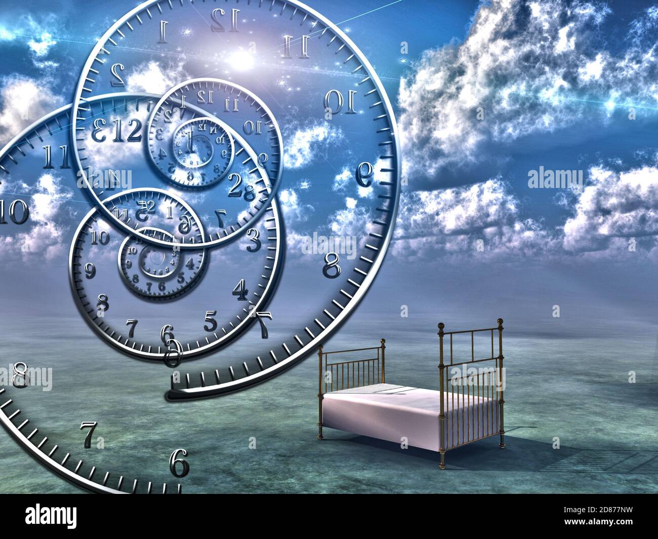 Empty bed in the sky Stock Photo - Alamy