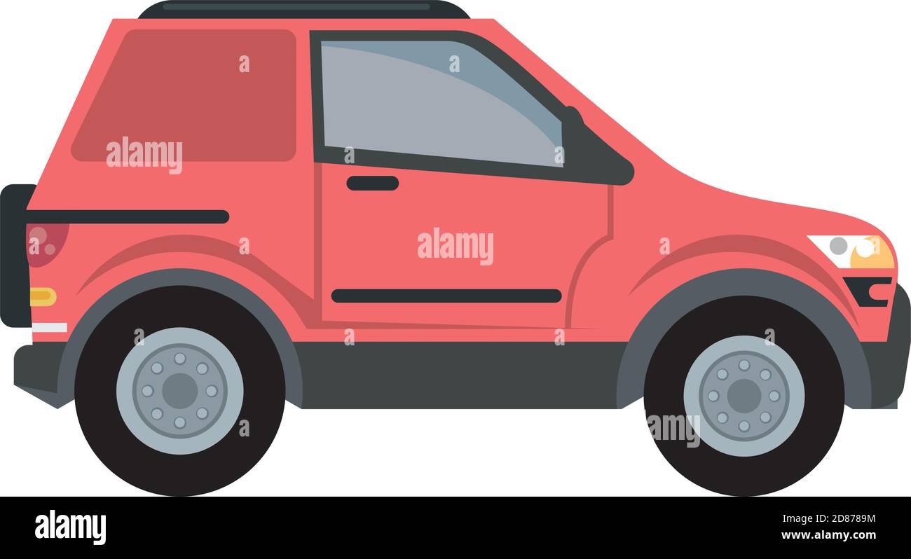 red camper car vehicle mockup icon vector illustration design Stock ...