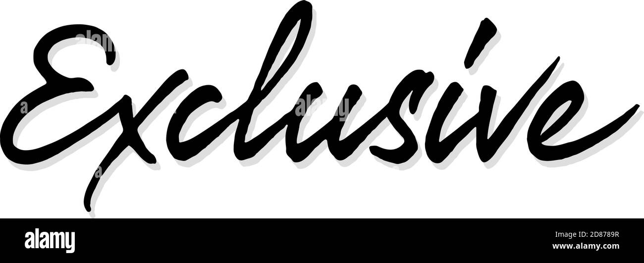 Exclusive vector lettering Stock Vector Image & Art - Alamy