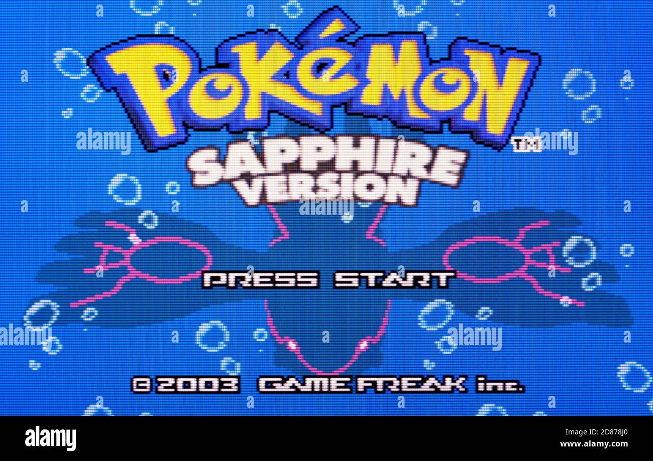 Pokemon Saphire - Nintendo Game Boy Advance Videogame - Editorial use ...