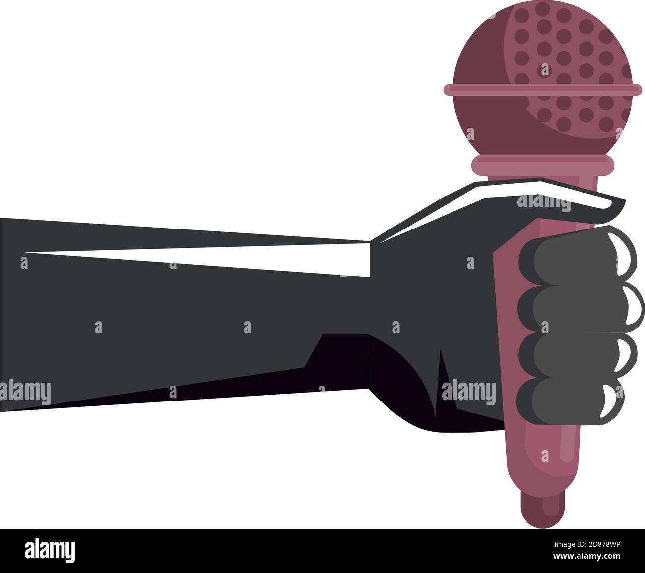 hand with microphone pop art style icon vector illustration design ...