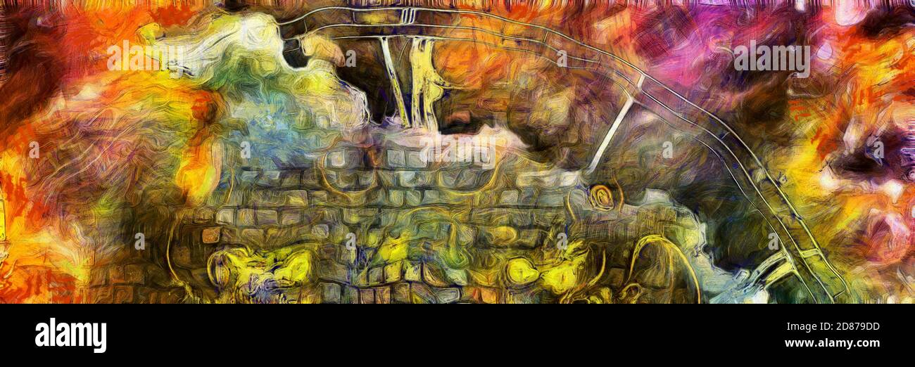 lock with roman numbers and colorful universe Stock Photo - Alamy