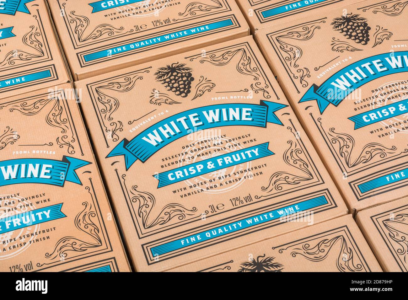 Boxed white wine from ASDA. Packed by International Procurement ...