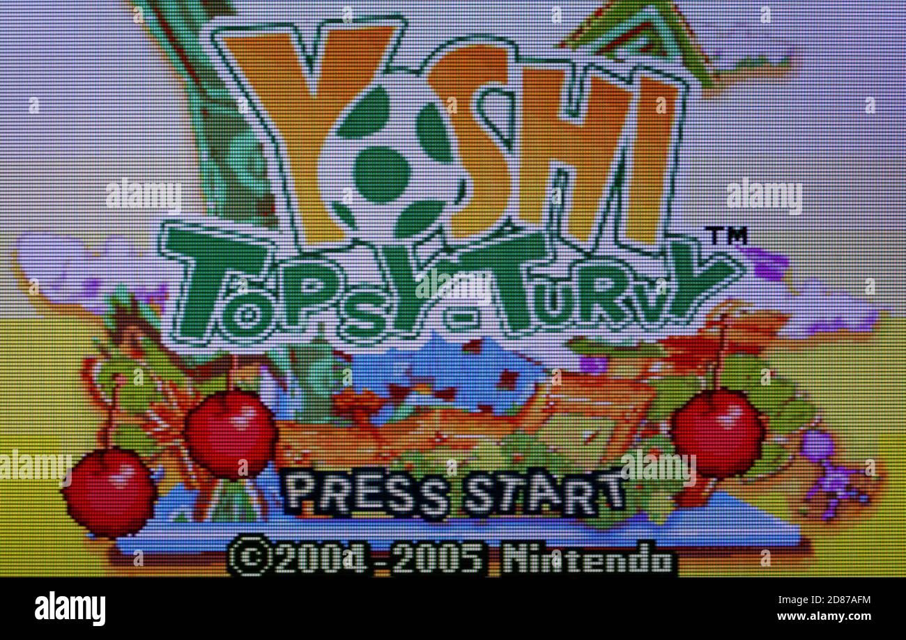 Yoshi Topsy-Turvy - Nintendo Game Boy Advance Videogame - Editorial use ...