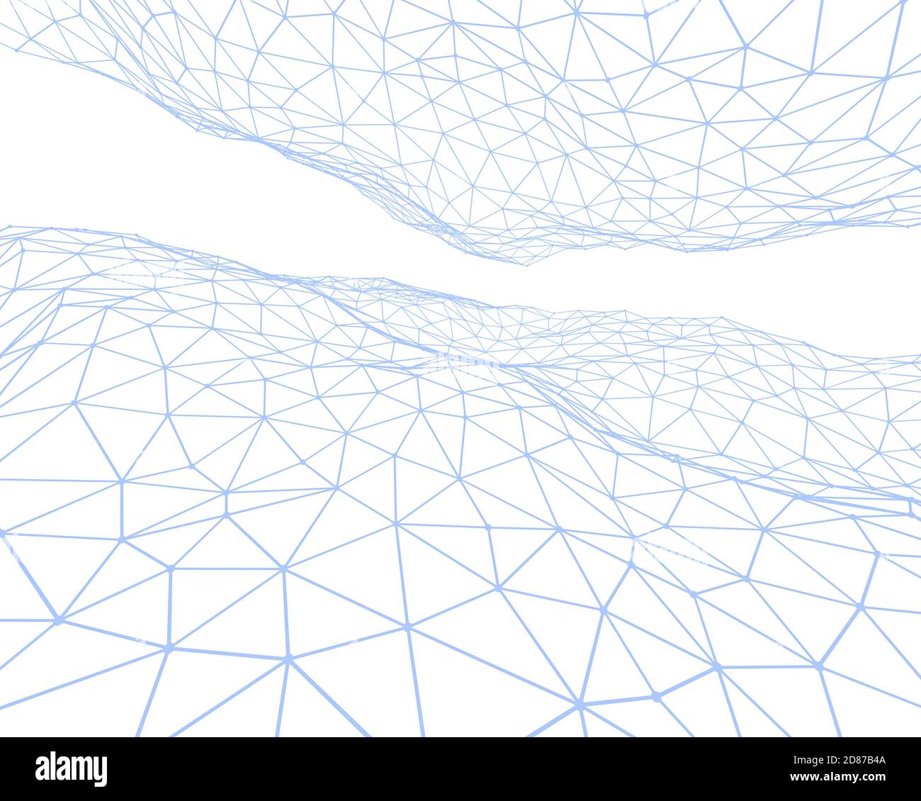 Abstract wireframe landscape background. Cyberspace grid. Digital ...