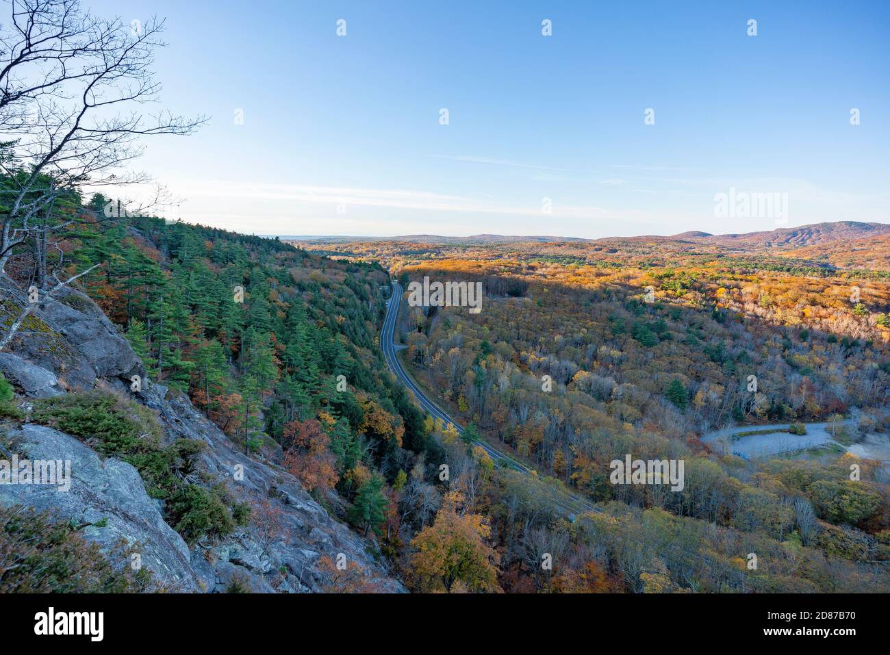 Camden Maine early morning in late October from the top of Barrett's ...