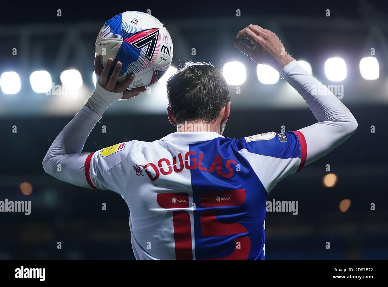 Blackburn Rovers' Barry Douglas takes a throw-in during the Sky Bet ...