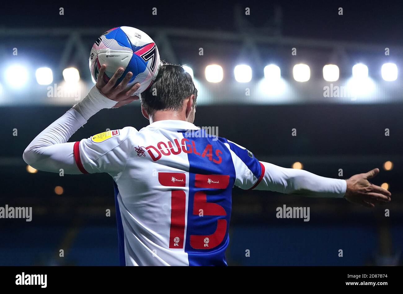 Blackburn Rovers' Barry Douglas takes a throw-in during the Sky Bet ...