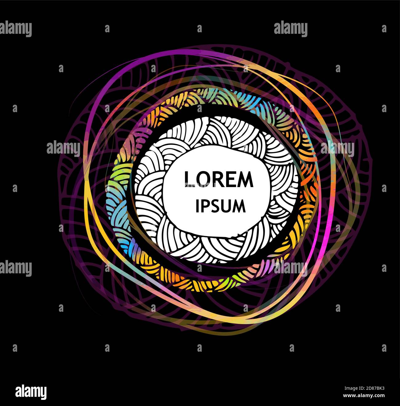 Multicolored frame made of lines. Vector illustration Stock Vector ...