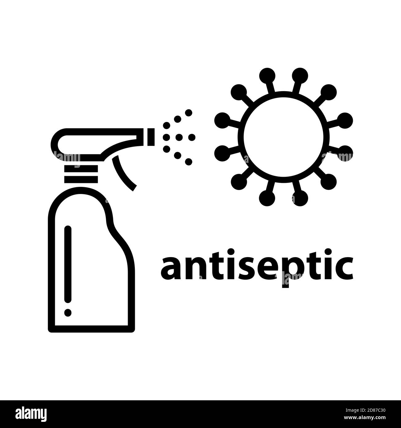 Antiseptic spray for disinfecting hands and surfaces. Prevention ...
