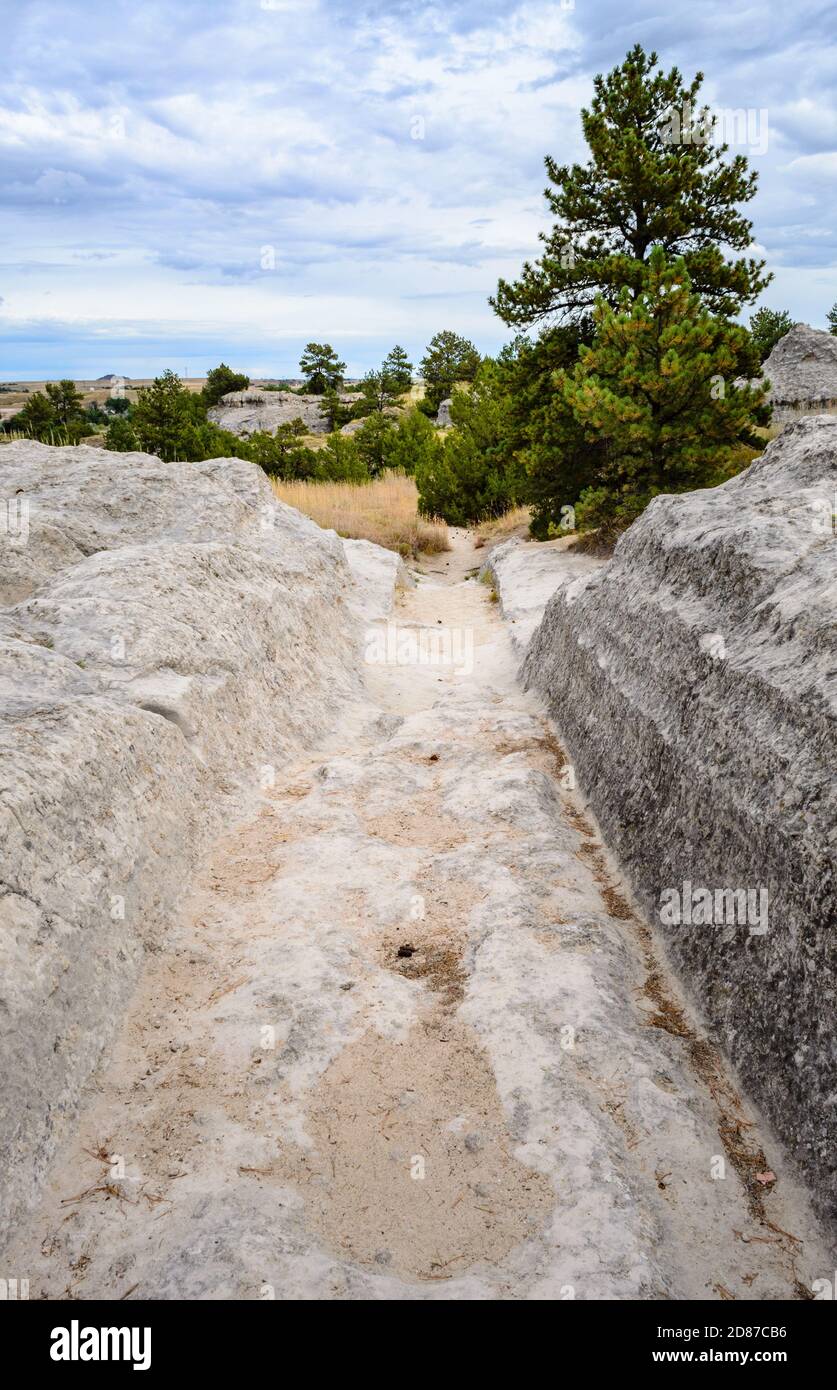 Oregon Trail Ruts State Historic Site Stock Photo - Alamy