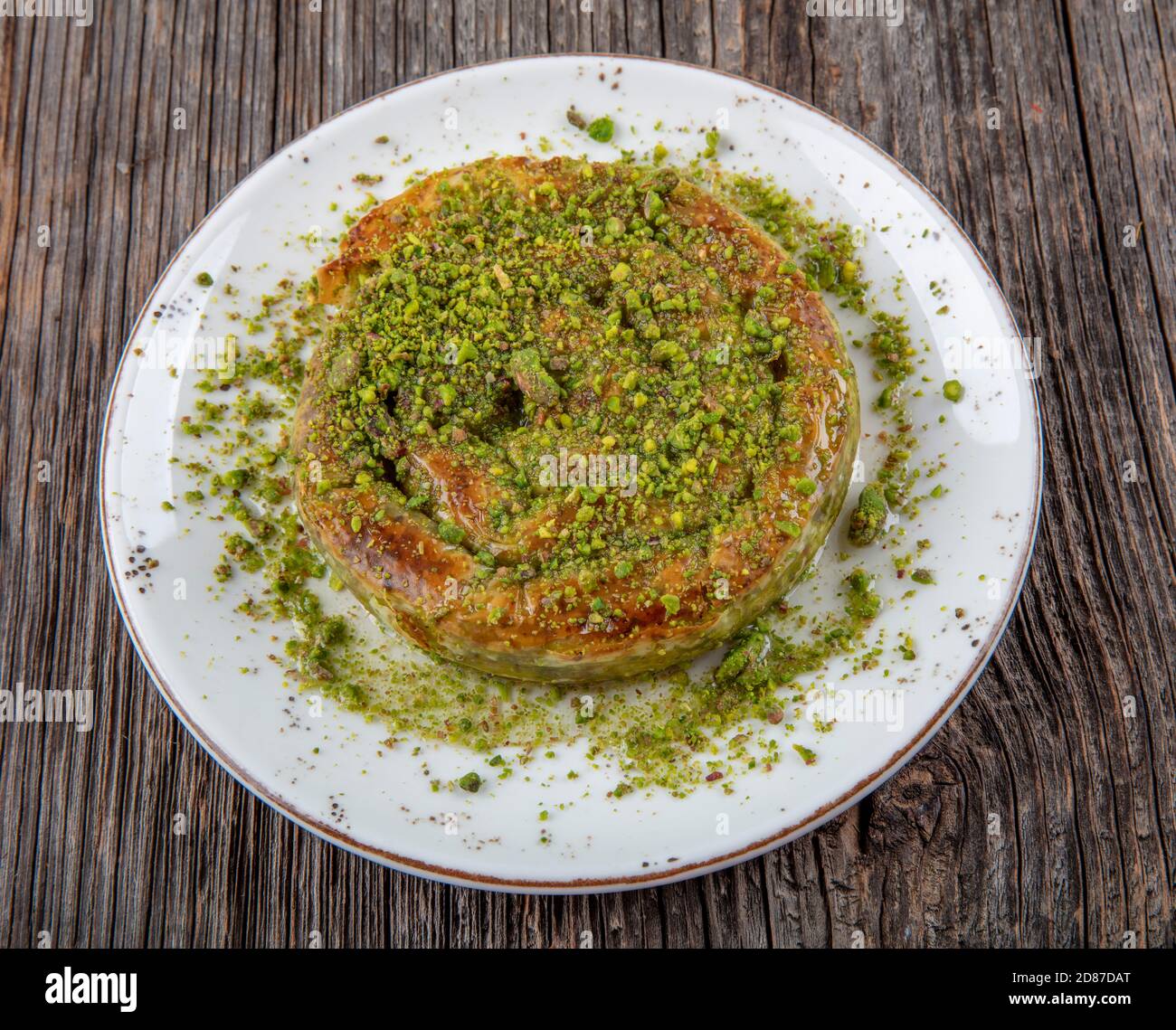 Katmer dessert traditional turkish dessert. Turkish name; Gul Katmeri ...
