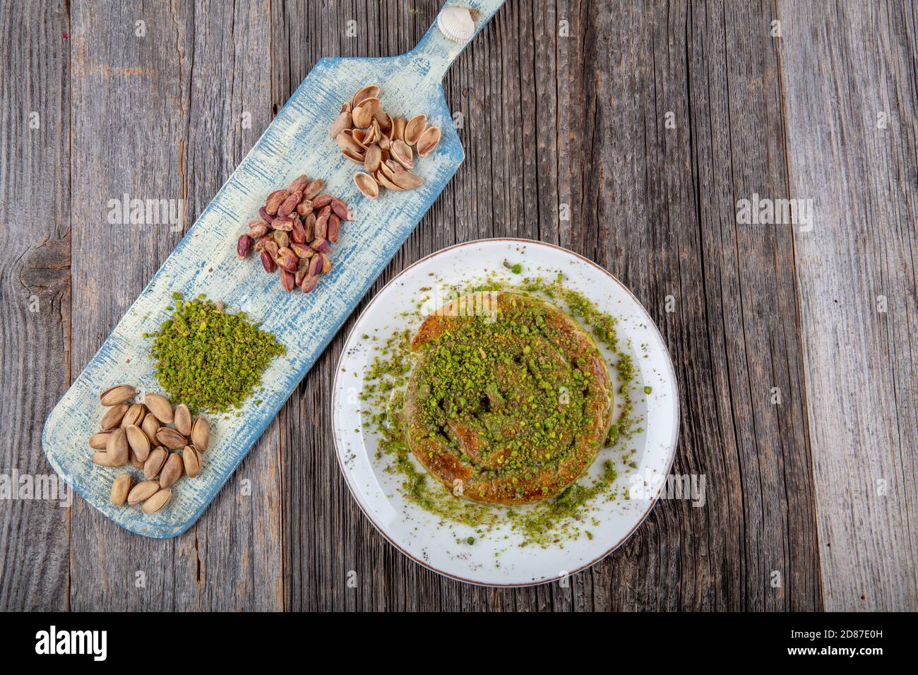 Katmer dessert traditional turkish dessert. Turkish name; Gul Katmeri ...