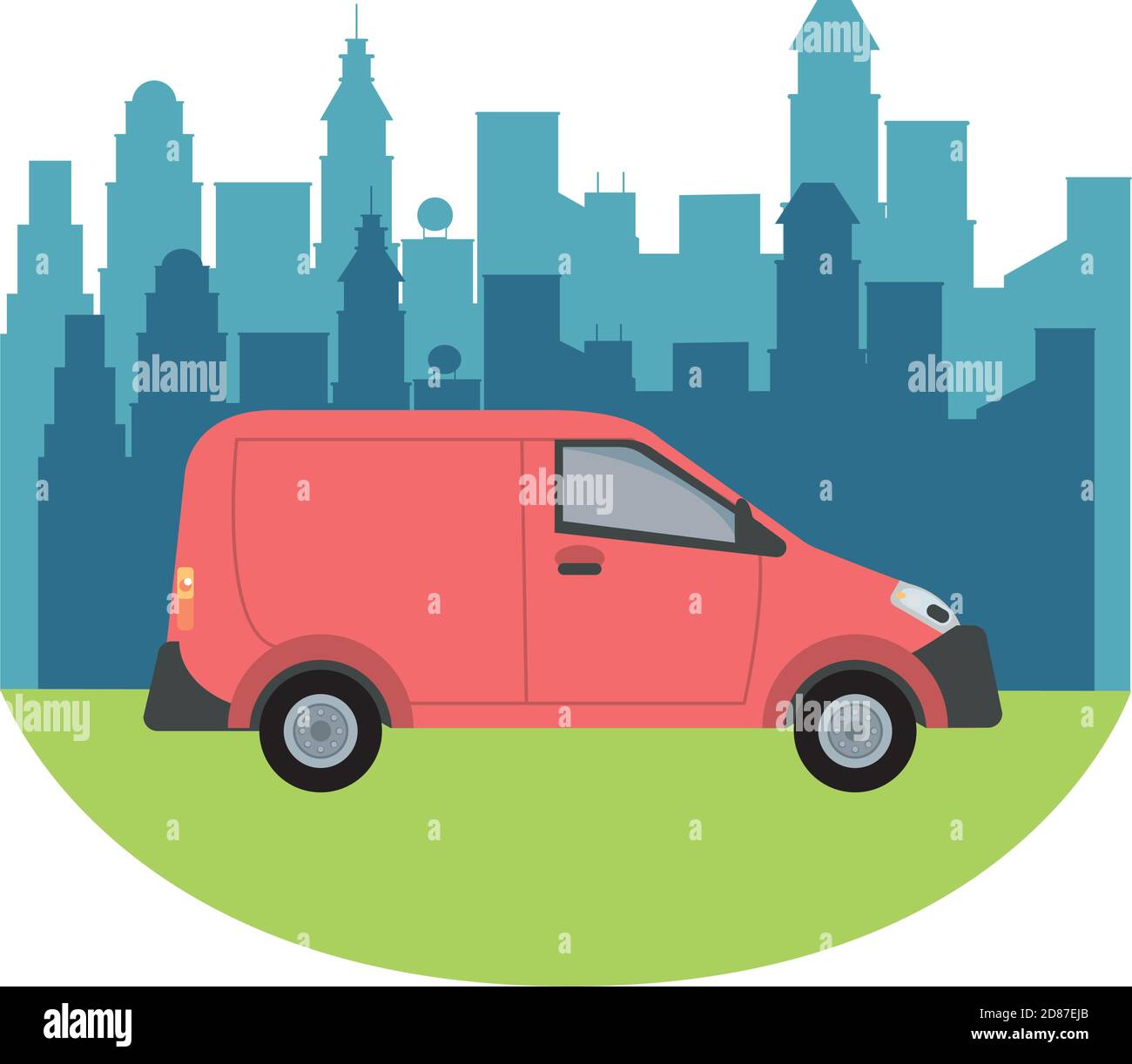 Red pickup van Stock Vector Images - Alamy