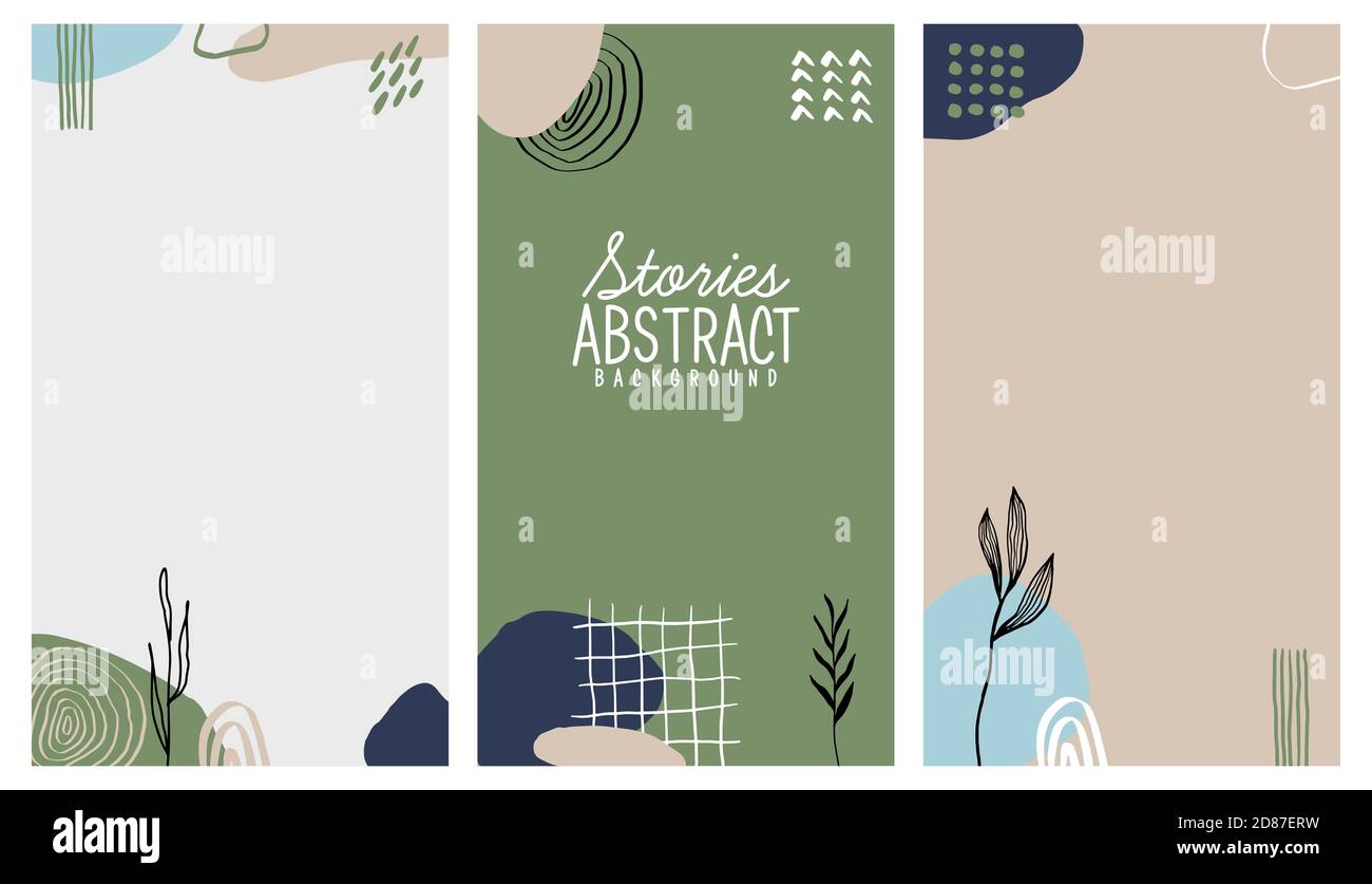 Social media story frame set. Colorful template with bright colors and ...