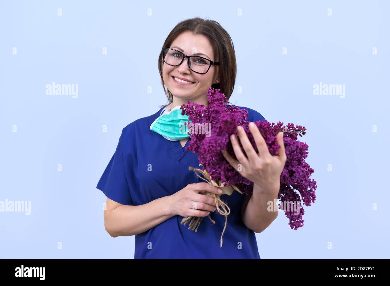 Female doctor stethoscope bouquet hi-res stock photography and images ...