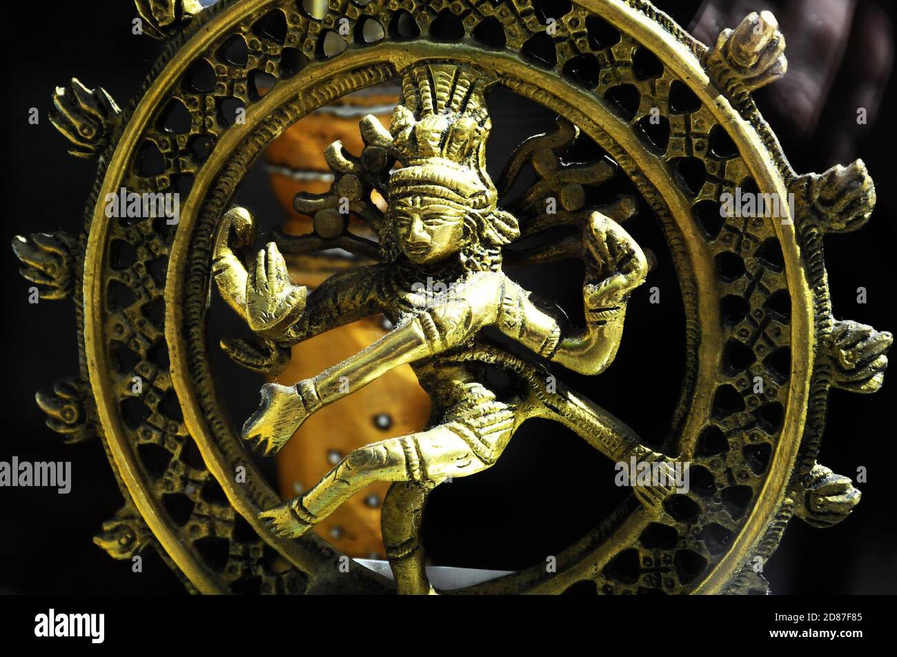 Indian God Golden Statue Stock Photo - Alamy