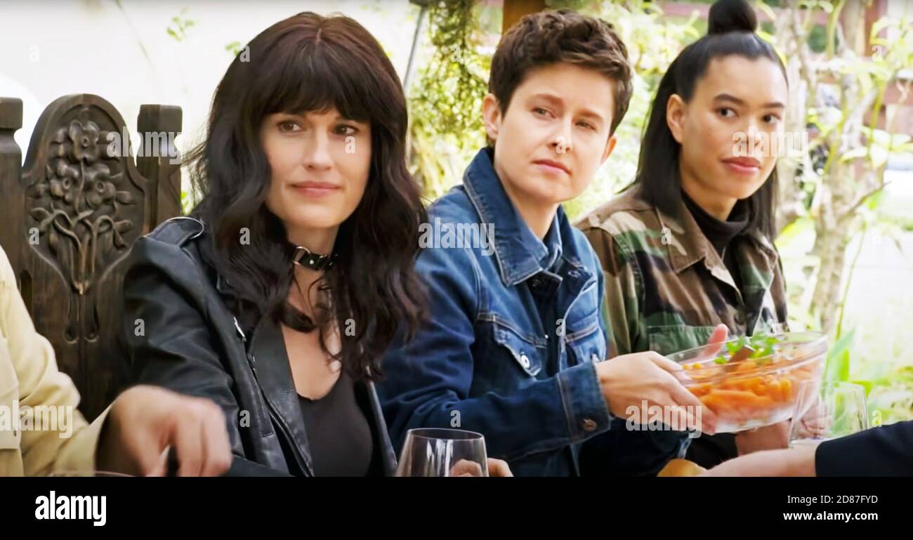 FRIENDSGIVING, from left: Scout Durwood, Rhea Butler, Brianna Baker ...