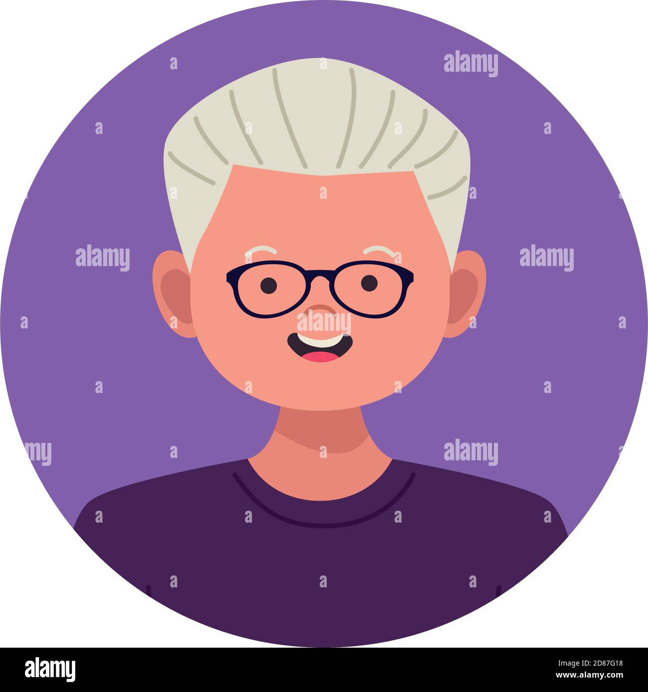 old man avatar chararacter icon vector illustration design Stock Vector ...