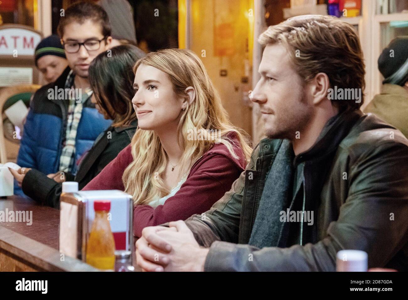 HOLIDATE, from left: Emma Roberts, Luke Bracey, 2020. ph: Steve Dietl ...