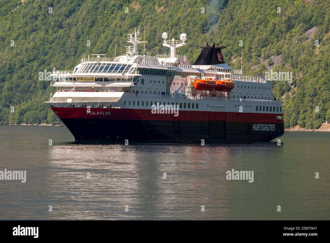 Ship MS Polarlys, Geirangerfjord, Geiranger, Møre og Romsdal, Norway ...