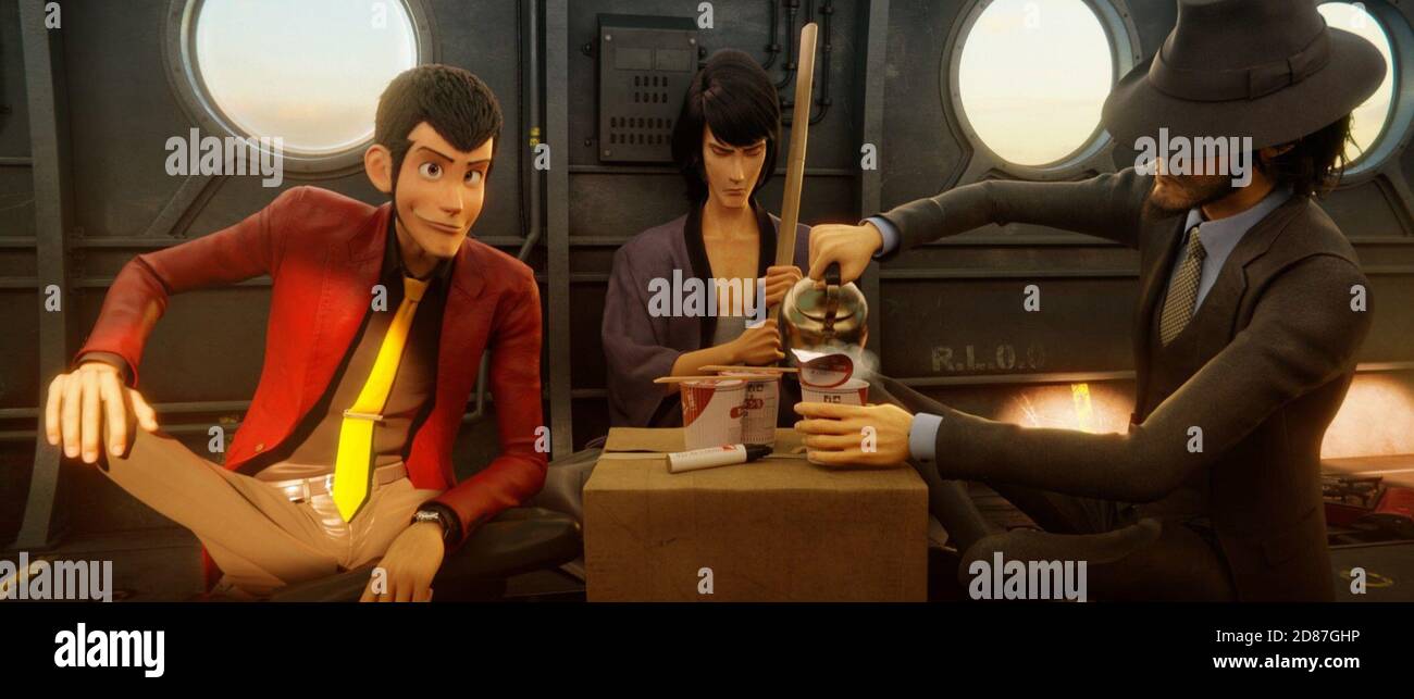 LUPIN III: THE FIRST, from left: Lupin III (voice: Tony Oliver), Goemon ...