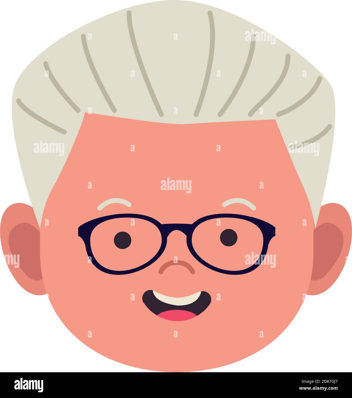 old man avatar chararacter icon vector illustration design Stock Vector ...