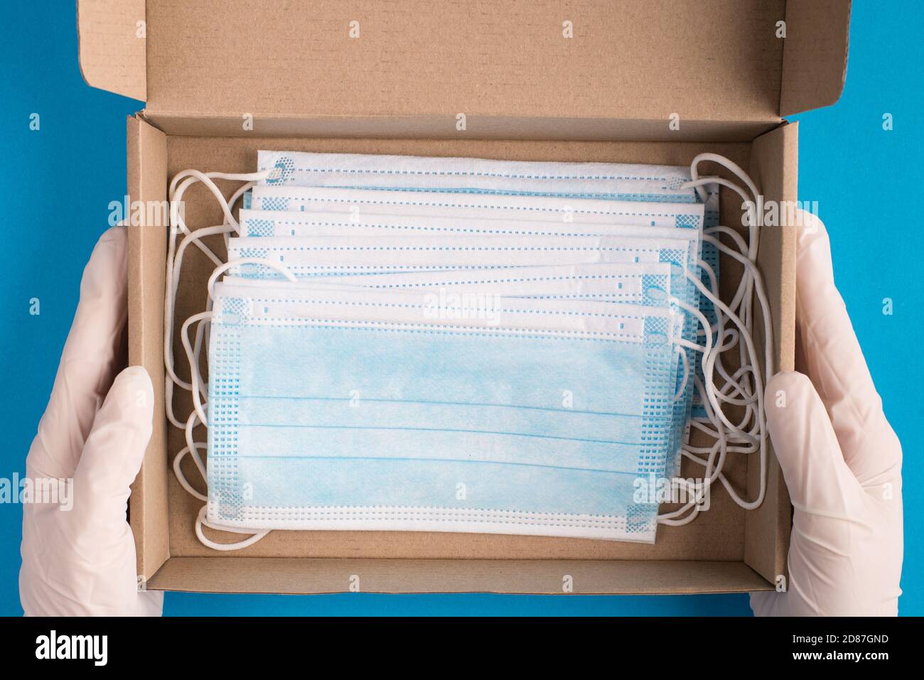 Top overhead above close up view photo of doctor hands holding ...