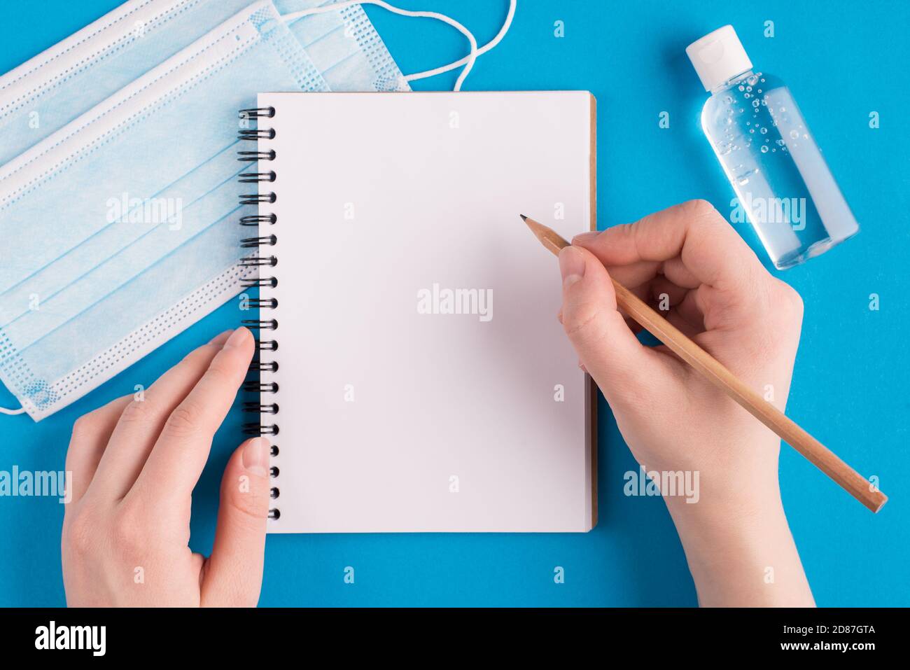 Strategy schedule wiring concept. Pov top view overhead above close up ...