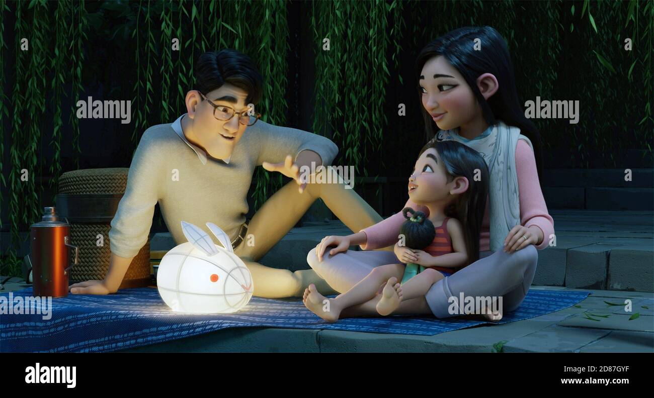 OVER THE MOON, from left: Father (voice: John Cho), Fei Fei (voice ...