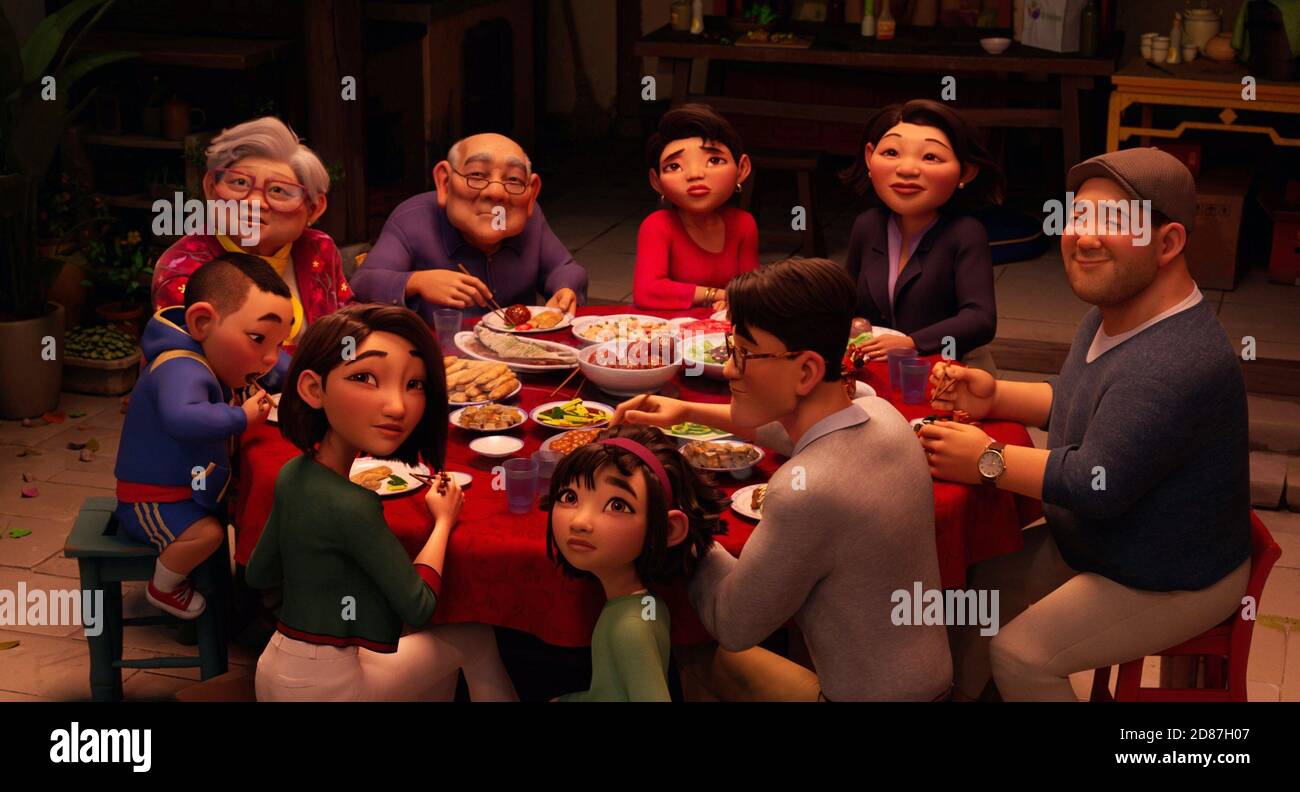 OVER THE MOON, clockwise from back left: Grandma (voice: Irene Tsu ...