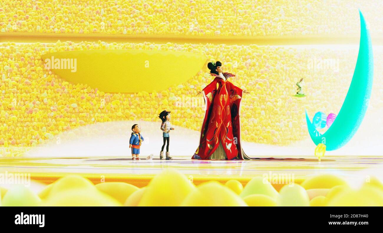 OVER THE MOON, from left: Chin (voice: Robert G. Chiu), Fei Fei (voice ...