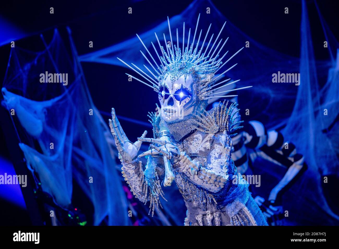 Cologne, Germany. 27th Oct, 2020. The character "The Skeleton" is on ...