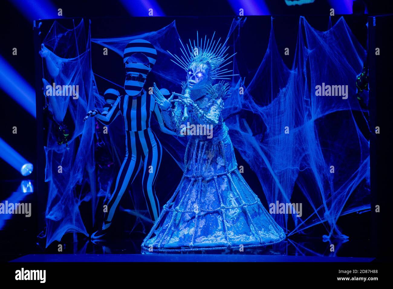 Cologne, Germany. 27th Oct, 2020. The character "The Skeleton" is on ...