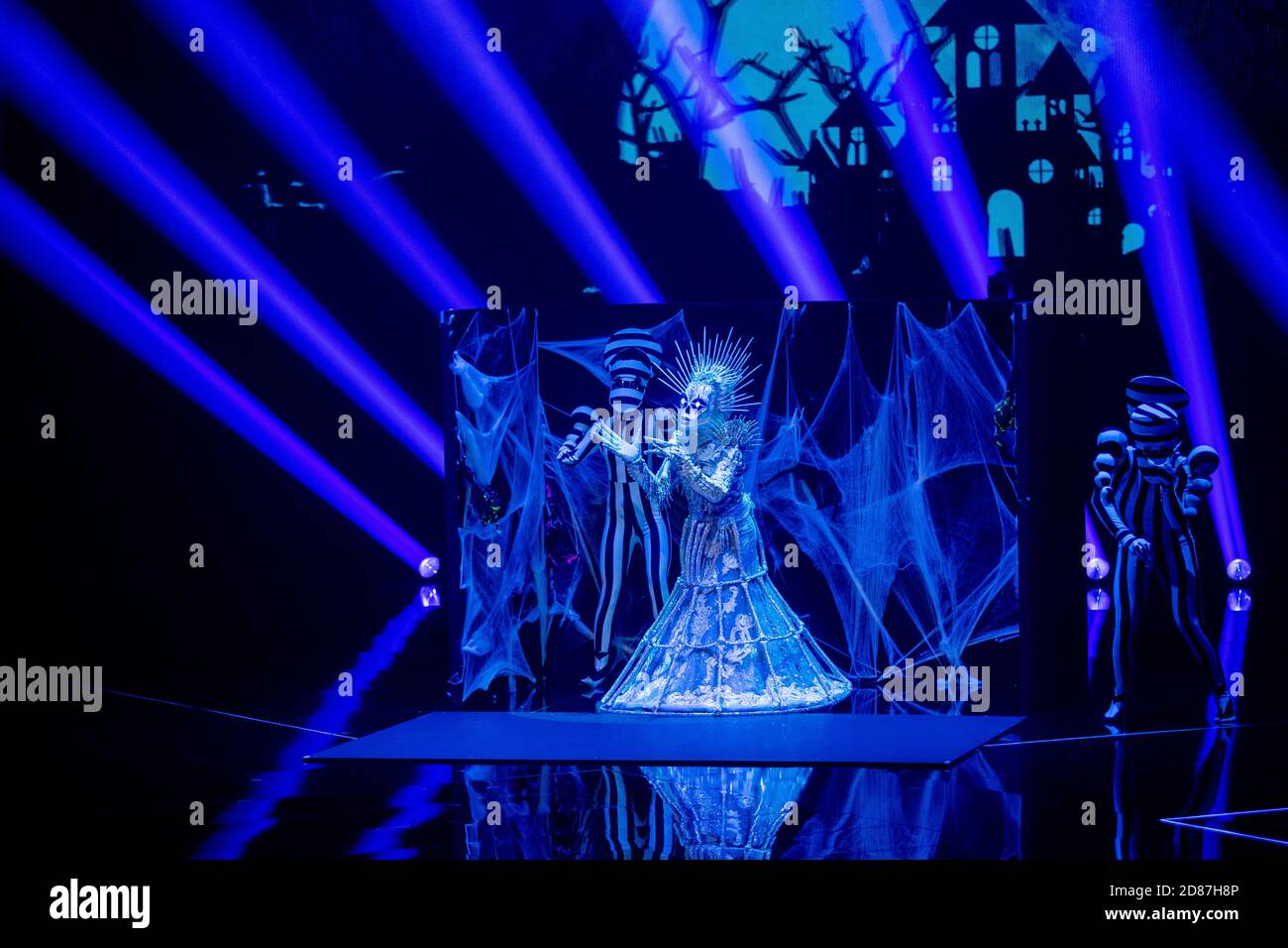 Cologne, Germany. 27th Oct, 2020. The character "The Skeleton" is on ...