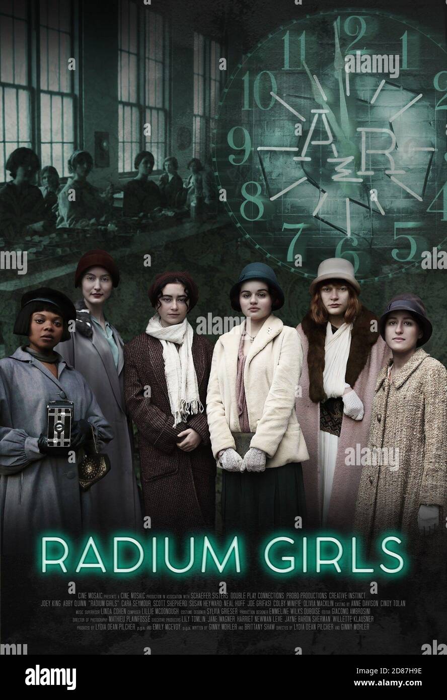 RADIUM GIRLS, poster, from left: Susan Heyward, Veanne Cox, Abby Quinn ...