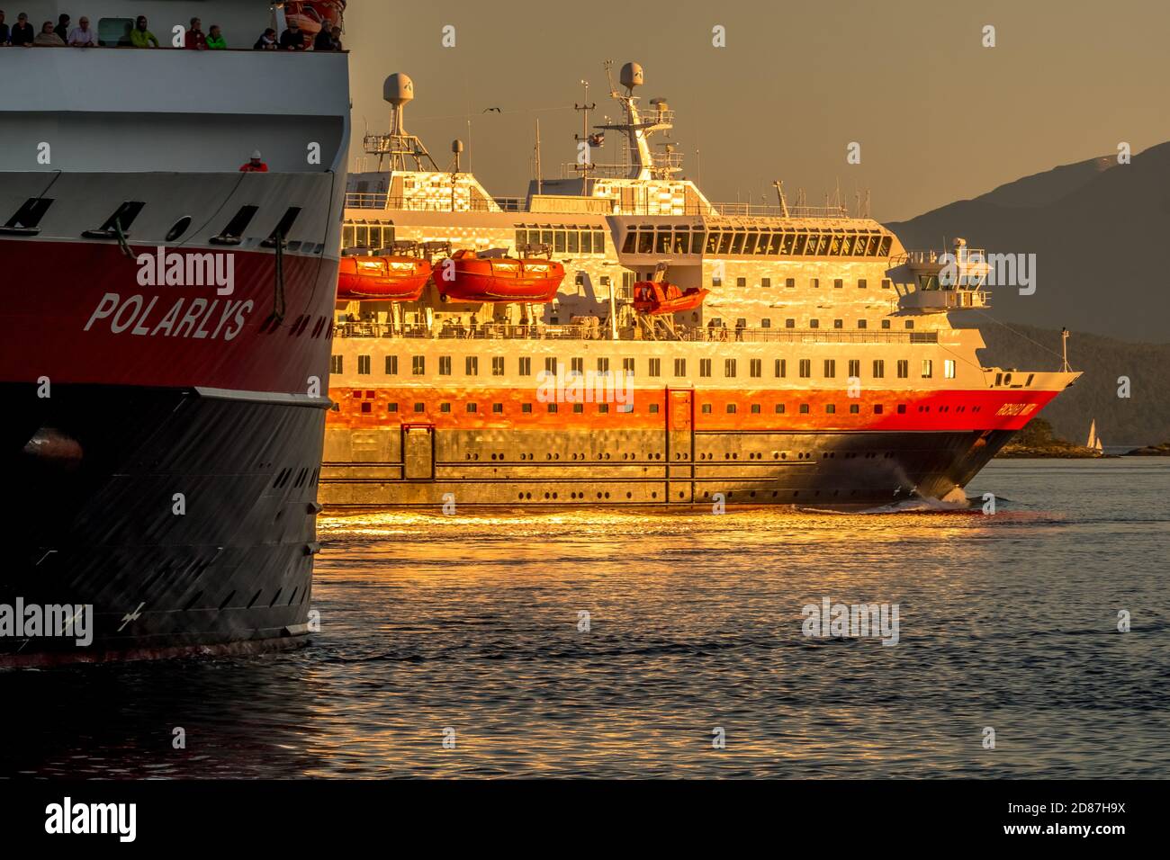 Ship MS Polarlys, Ship MS Richard With, Port of Molde, Møre og Romsdal ...