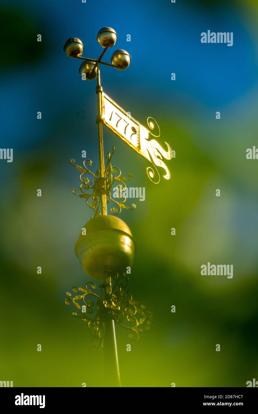 Church with weather vane hi-res stock photography and images - Alamy