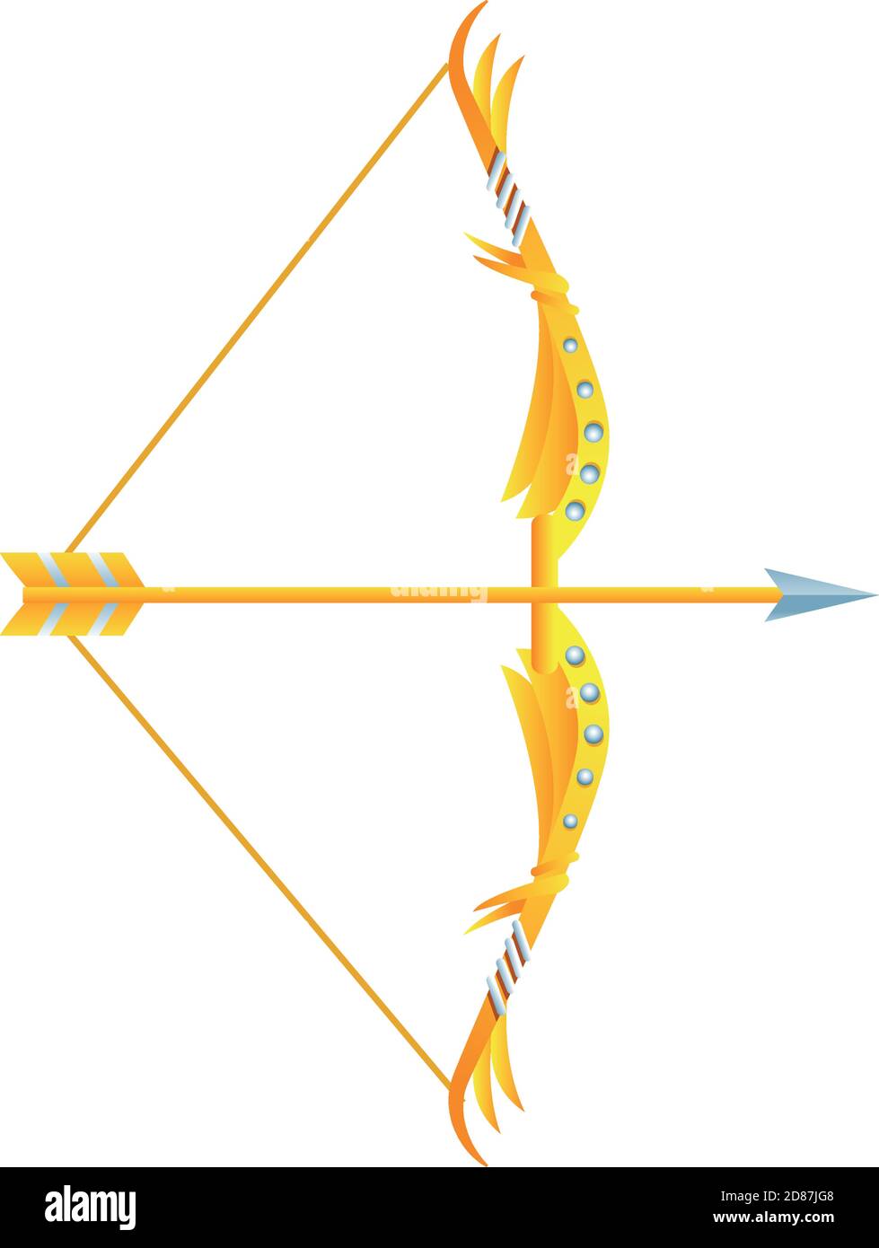 golden arch weapon hindu religion icon vector illustration design Stock ...