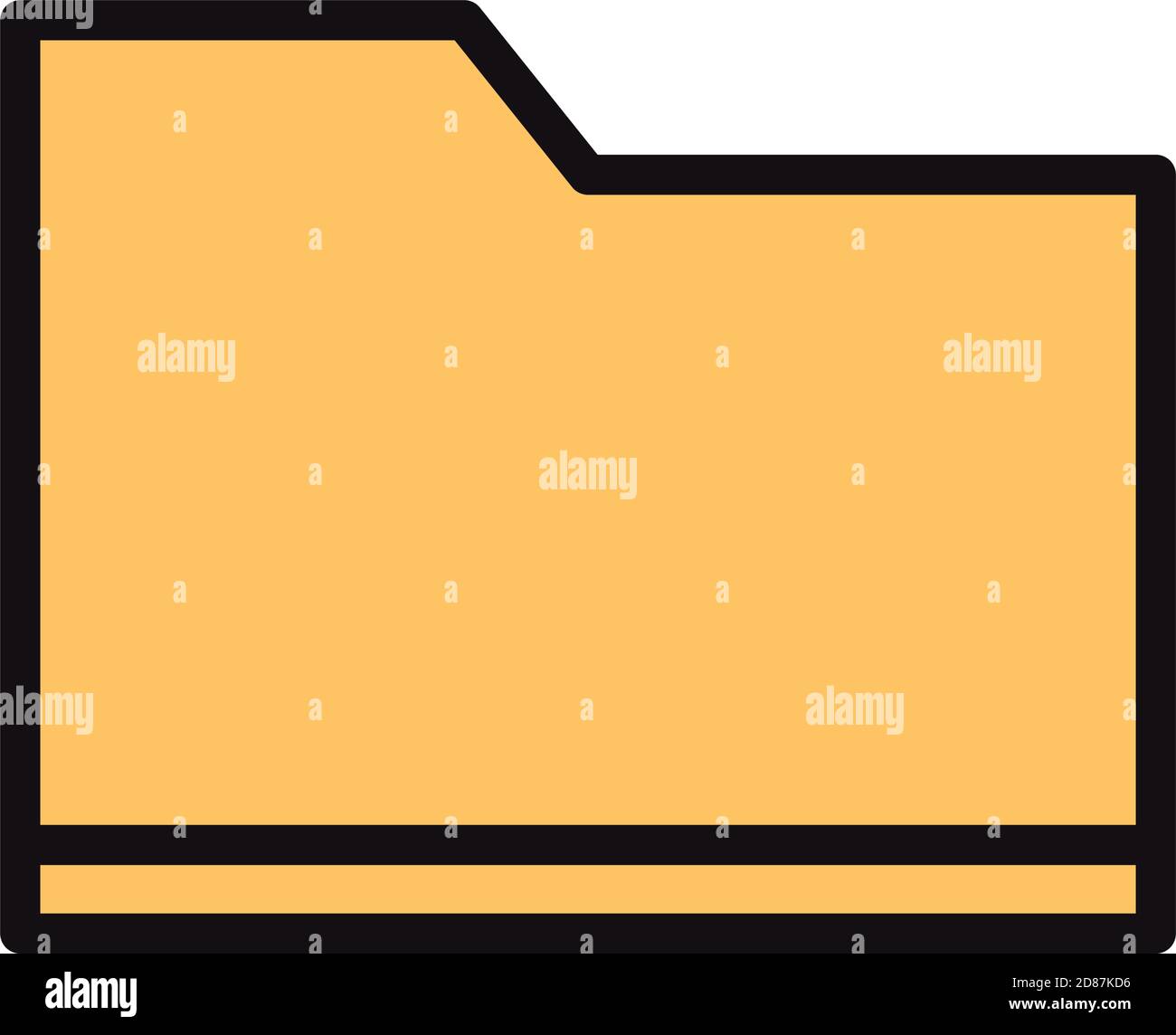 user interface folder file archive linear and fill style vector ...
