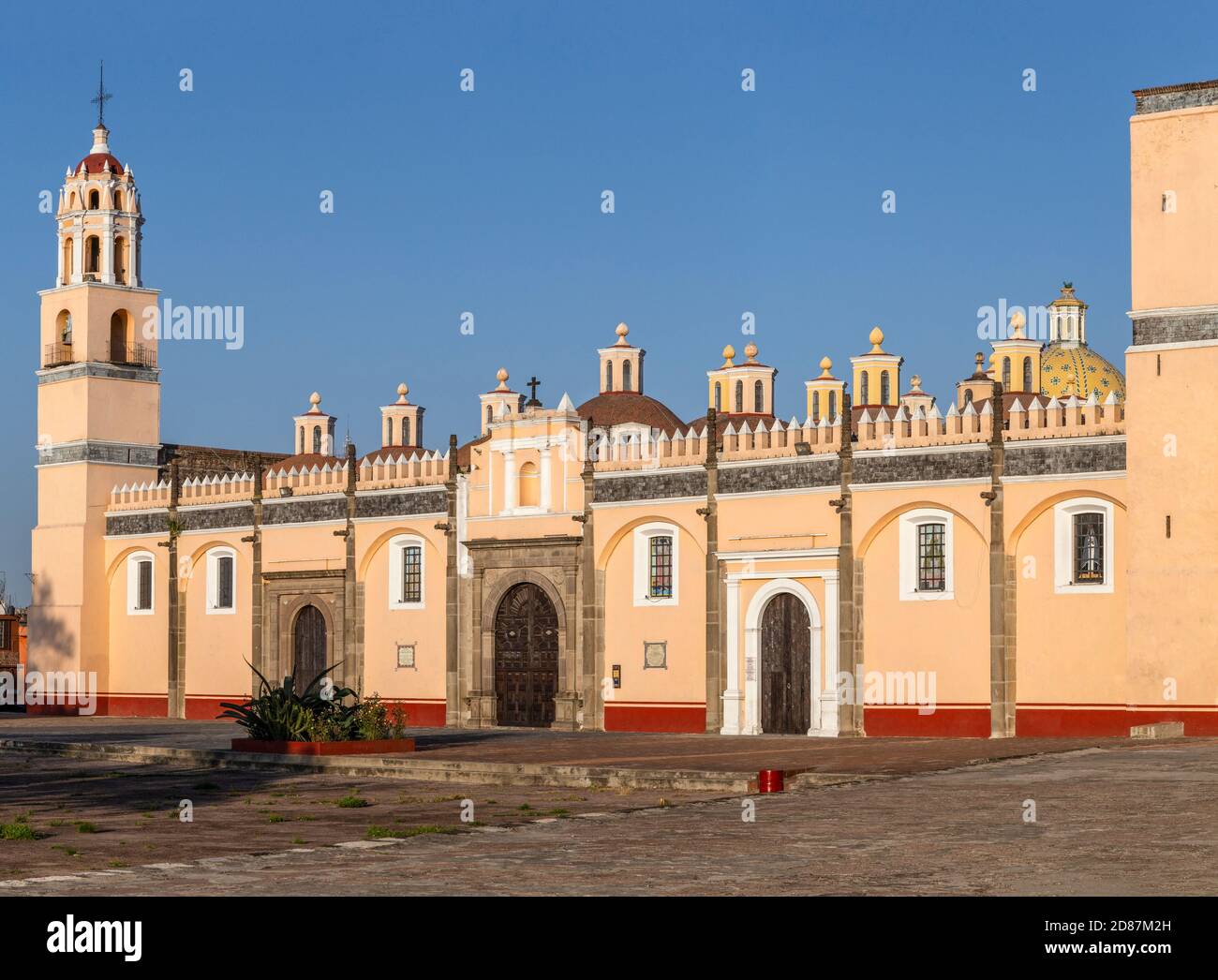 Panoramic photo of Iconic Mexican Chapel (Capilla Real) in Cholula ...