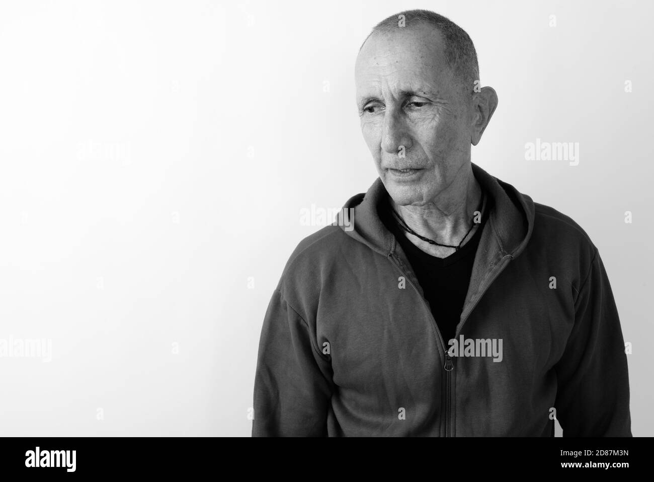 Man bald sad face Black and White Stock Photos & Images - Alamy