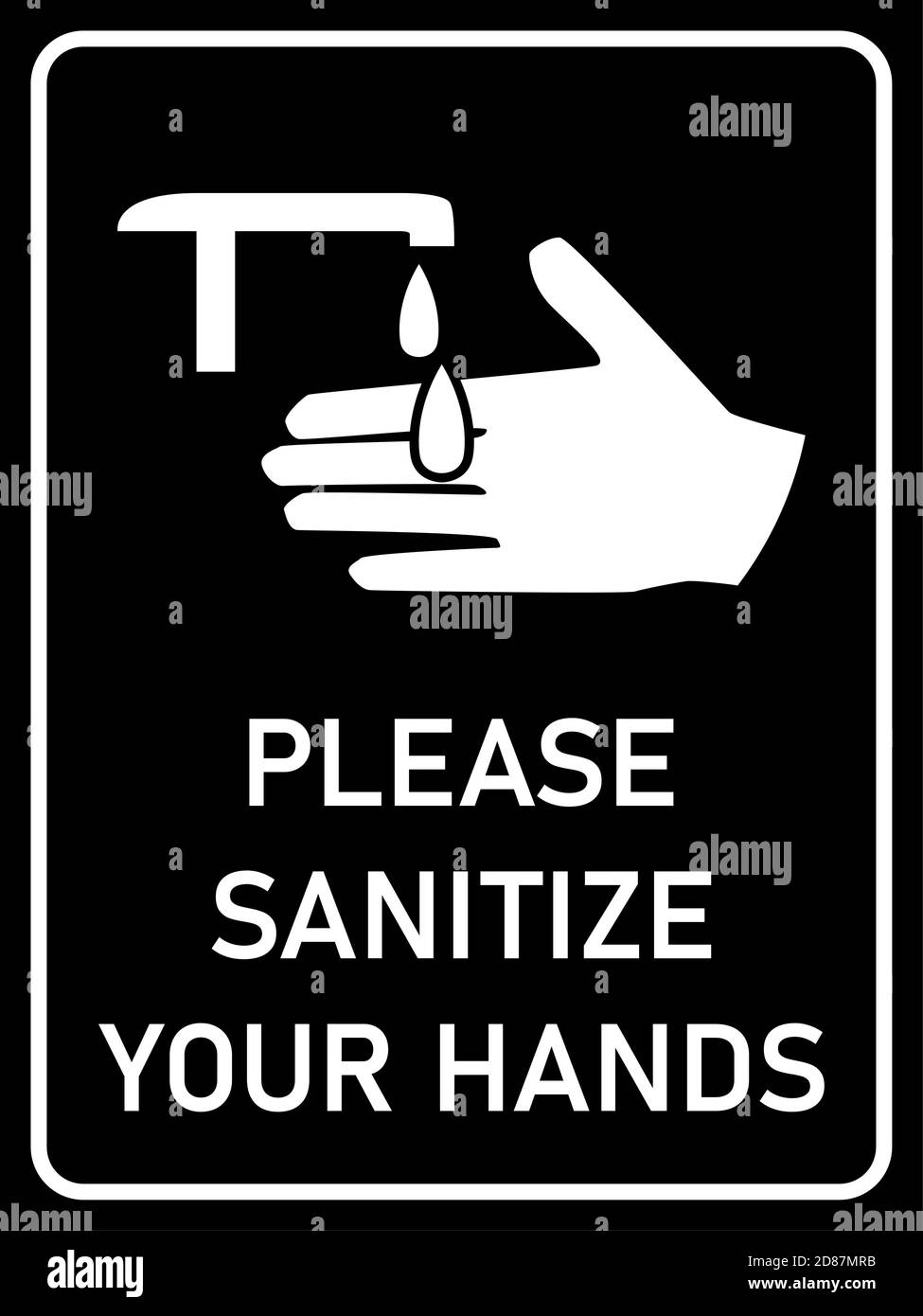 Please Sanitize Your Hands Vertical Hygiene Warning Poster Sign with an ...