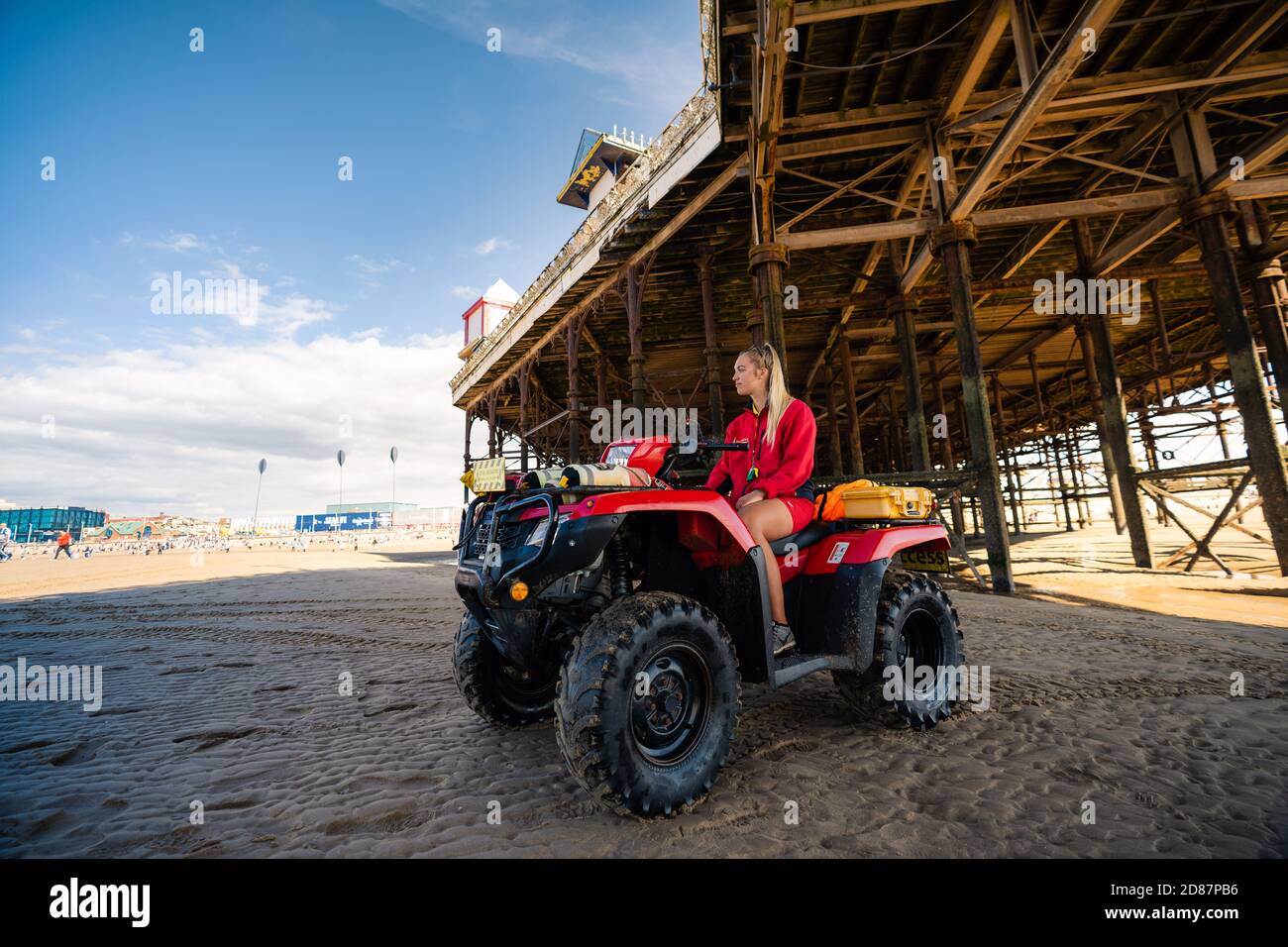lifeguard on quad bike 1 Stock Photo - Alamy
