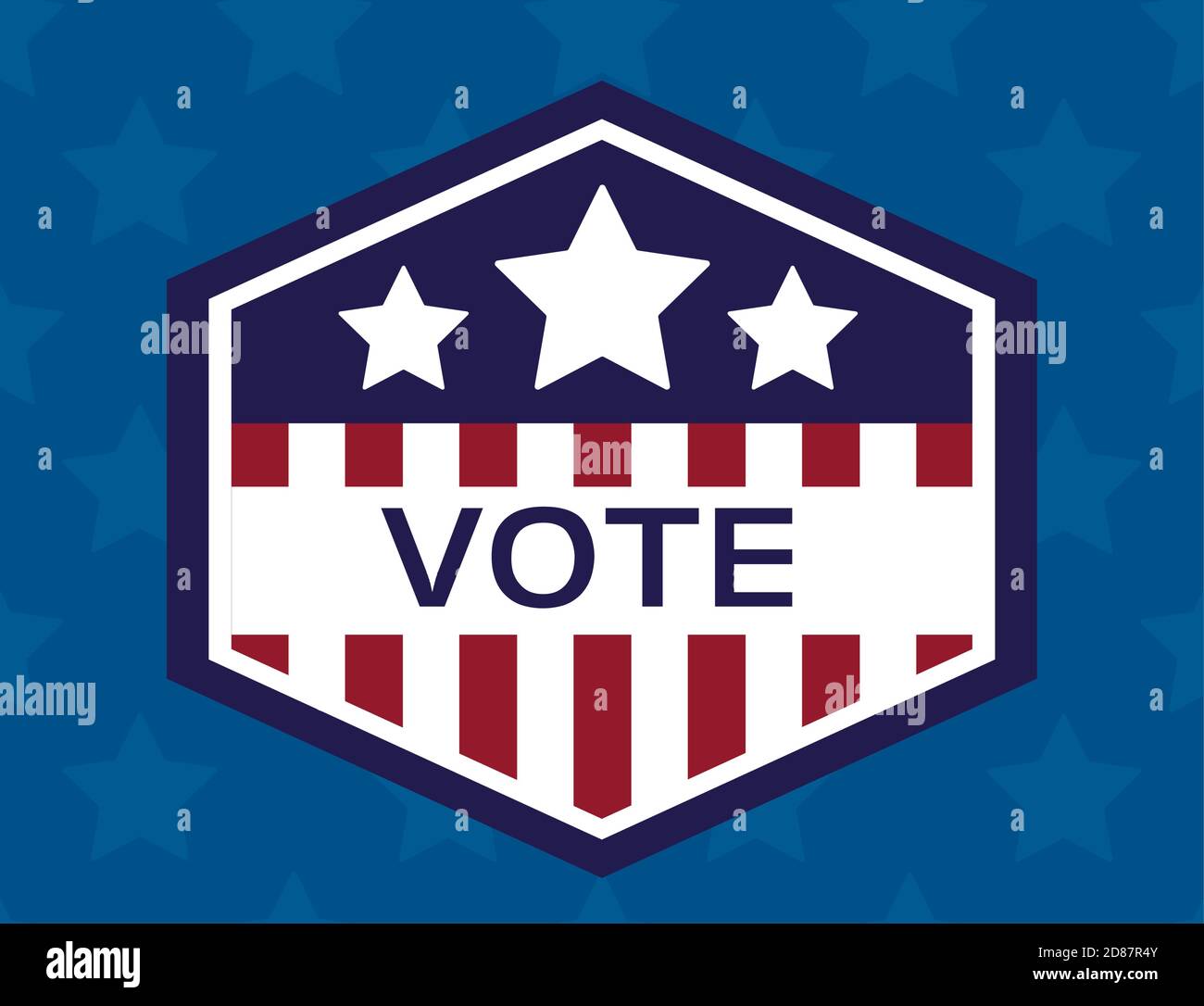 usa elections day poster with stars and emblem vector illustration ...